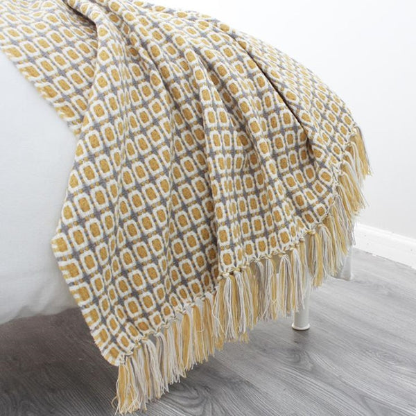 Knitted Nordic Throw Blanket – Manoir